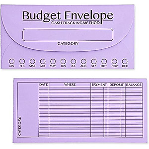 96 Pack Bulk Budget Envelopes for Cash System, Budgeting Tracker Binder, Money Saving Challenge, 12 Colors (6.5 x 3 In)