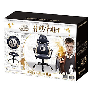 SUBSONIC Harry Potter - Junior Gamer Chair 9 3/4 Blue - Gaming Office Chair for Child and Teen - Official License
