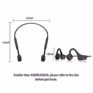 YouthWhisper Bone Conduction Headphones - Lightweight Wireless Bluetooth Sport Bone Conduction Headset with Built-in Mic, Sweatproof Open Ear Headphones for Running,Cycling,Driving,Workout