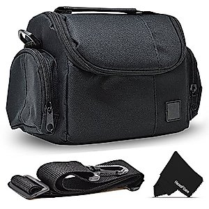 Well Padded Fitted Compact Medium DSLR Camera Case Bag w/ Zippered Pockets and Accessory Compartments for Canon EOS Rebel T8i T7 T7i T6i T6S T5i T5 T4i T3i SL1 EOS 90D 80D 0D 60D 7D 6D 5D 750D 700D