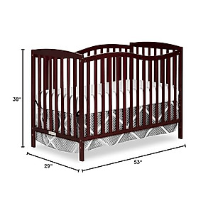 Dream On Me Chelsea 5-In-1 Convertible Crib In Cherry, JPMA Certified
