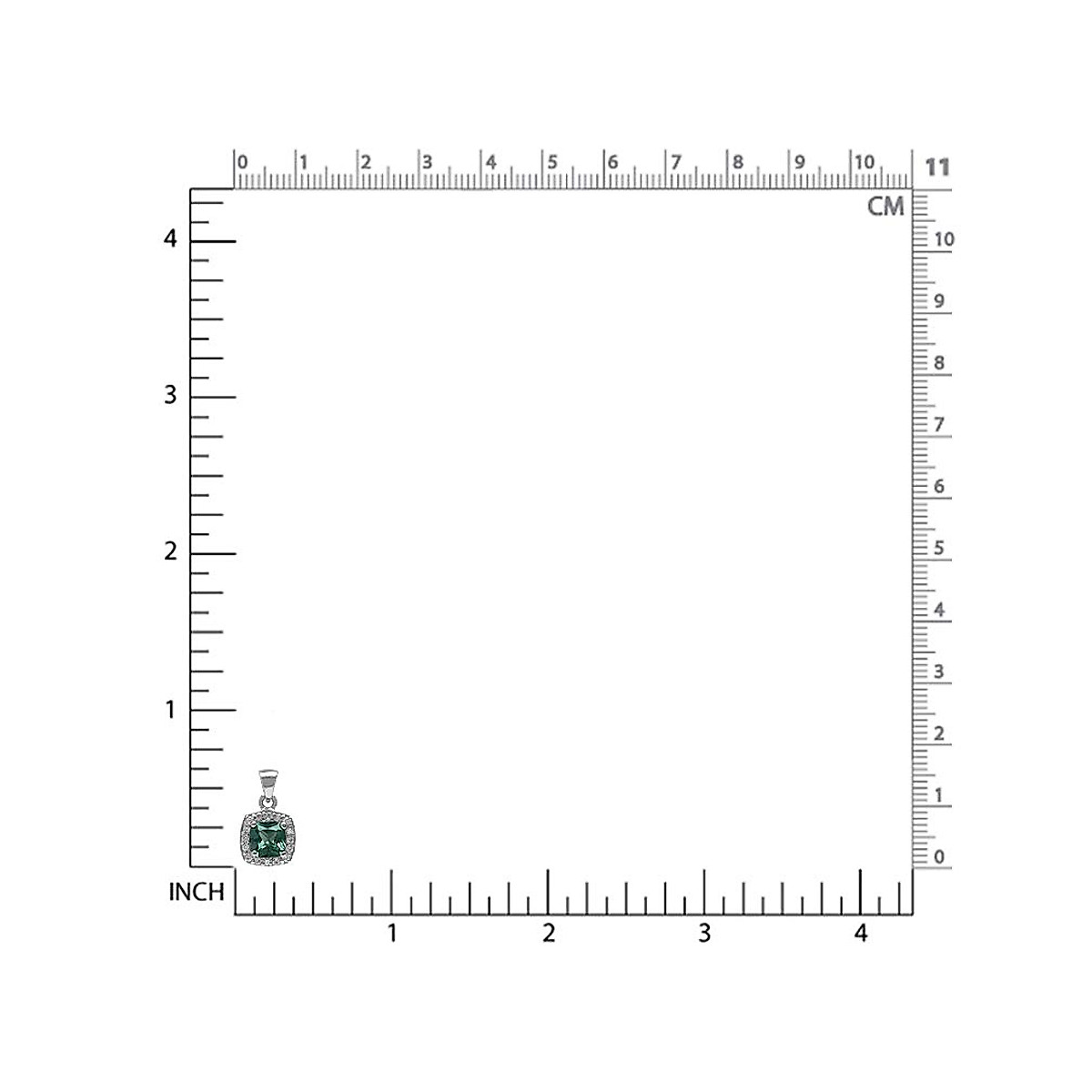 Silvershake 6mm Cushion Shape Simulated Color Change Alexandrite 925 Sterling Silver Halo Pendant