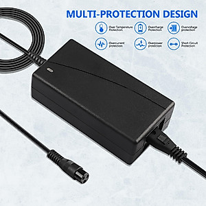 BXIZXD 24V 1.5A Charger for Razor Electric Scooter, Standard 3-Prong Inline for Razor E100 E300 E125 E150 E500 E175 PR200, MX350 E225S E325S, Pocket Mod, Sports Mod, Dirt Quad, Motorcycle Dirt Bike