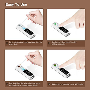 Writiany Digital Coffee TDS Concentration Refractometer, Coffee TDS Concentration Refractometer Digital Brix Refractometer Accuracy ±0.03% TDS Compact