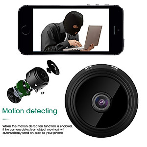 Mini Spy Camera Wireless Hidden Home WiFi Security Cameras with App 1080P, Bundle Night Vision Indoor Outdoor iPhone/Android Phone Small Nanny Cam for Cars etc