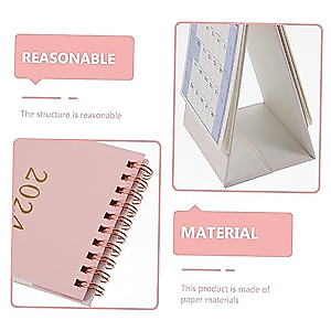 Didiseaon Easel Calendar 2024 Office Supplies Desk Calendar Daily Schedule Planner Mini Monthly Calendar Desk Pad Calendar To- Do Decor 2024 Desktop Calendar Scroll Simple Clamshell Paper