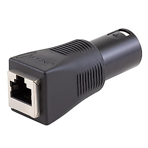 SIRS-E 2-Pack - CPoint XLR RJ45 Adapter CAT-5 Ethernet to DMX512 Cable Converter, Male 5-Pin, XLRJ45-5M