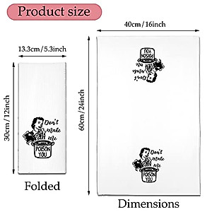 Hafhue Don抰 Make Me Poison You Kitchen Towel, Funny Kitchen Towel Gifts for Women Sisters Friends Mom Aunts, Housewarming Gift for Women Hostess, New Home Gift for Women, Hostess Gifts