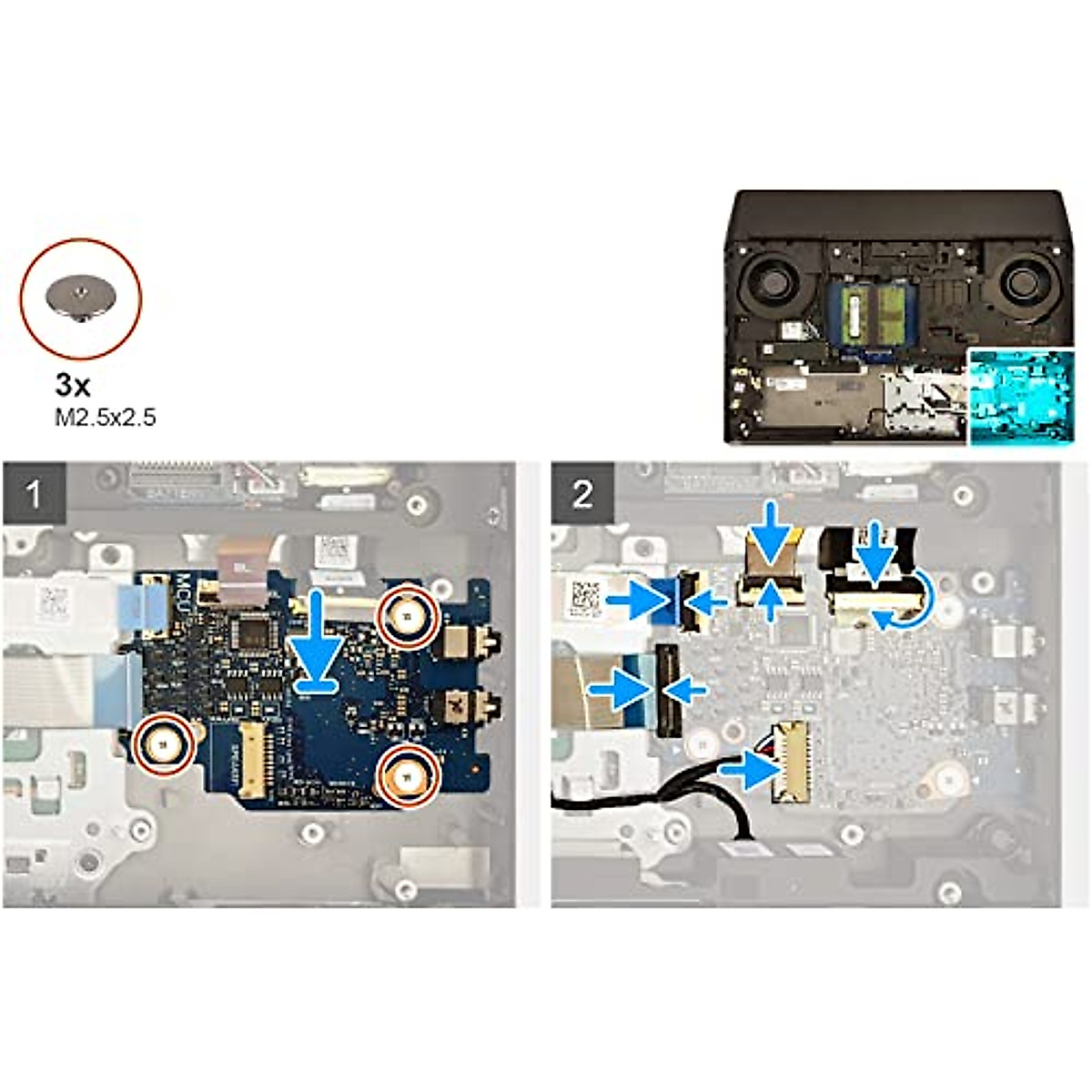 Deal4GO New Audio Board I/O Daughter Board DH7GG FDQ70 LS-J103P Replacement for Dell Alienware Area-51m R2