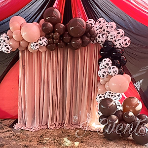 Cow Balloons Garland Arch Kit with Neutral Brown Blush Various Sizes Balloon for CowBoy CowGirl Themed Party Baby Shower Farm Birthday Party Decorations