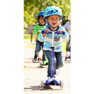 Micro Mini Deluxe 3-Wheeled, Lean-to-Steer, Swiss-Designed Micro Scooter for Kids, Ages 2-5 - Blue…