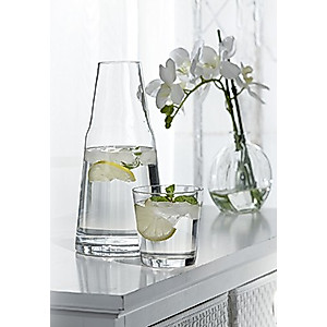 Style Setter Soho 2 Piece Bedside Water Carafe With Tumbler – Elegant Glass Pitcher & Matching Drinking Glass Doubles As Lid Adds A Touch of Hospitality to Guest Rooms or Office – Makes An Ideal Gift