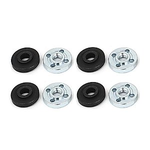 LDEXIN 4Pairs 10mm/0.4" Round Clamp Inner Outer Flange Nuts Electrical Angle Grinder Fitting Replacement for Hitachi Angle Grinder