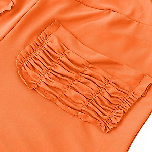 SNOWSONG Women's Drawstring Capri Pajama Pants Cropped Lounge Pants with Pockets Harem Pants