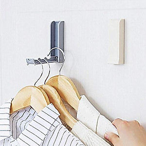 Plastic Foldable Door Rear Hanging Hook, Self Adhesive Wall Mounted Towel Key Clothes Hanger Key Holder Storage Rack(Beige 1 Pcs)