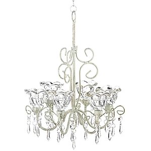Zings & Thingz 57071441 Crystal Blossom Chandelier, No Size, White