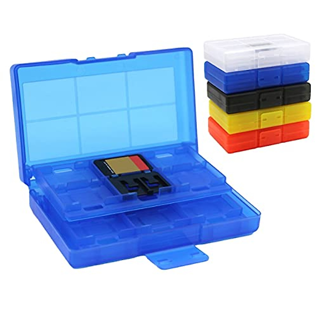 giveyoulucky24 in1 Game Cassette Storage Box Container Card Case for Nintendo Console Switch - Blue