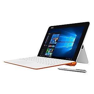 ASUS T102HA-D4-WH Transformer Book 10.1" 2 in 1 Touchscreen Laptop, Intel Quad-Core, White, Pen and Keyboard Included