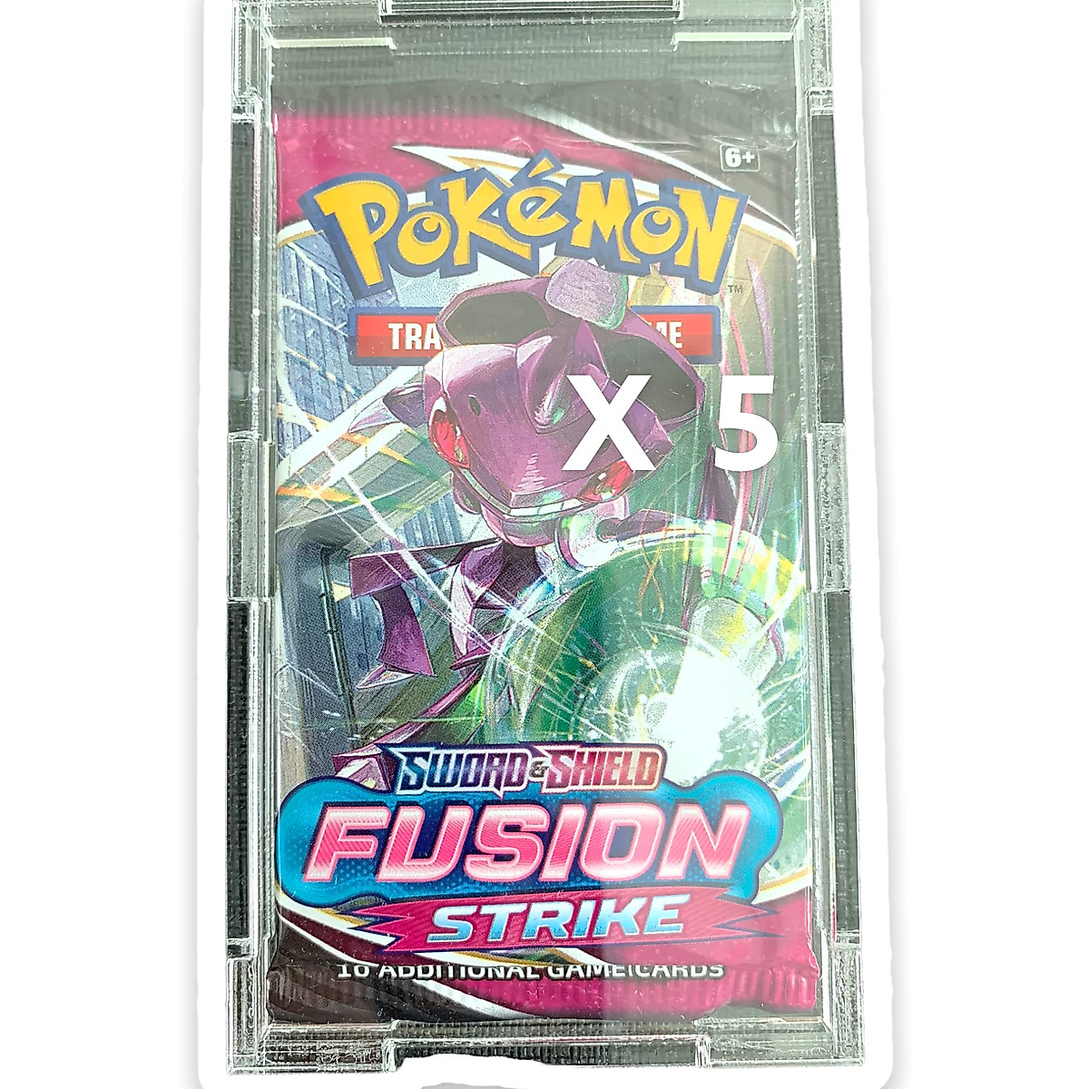 PWorld Ultra Acrylic Booster Pack Display Case Box for Pokémon Yu-Gi-Oh Trading Cards Booster Packs (Pack of 5)
