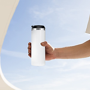 MR.R 15oz Sublimation Blanks Tumbler with Lid,Stainless Steel Double Wall Vacuum Insulated Travel Water bottle Straight Mug,Durable Powder Coated Coffee Cup,White, 450ml