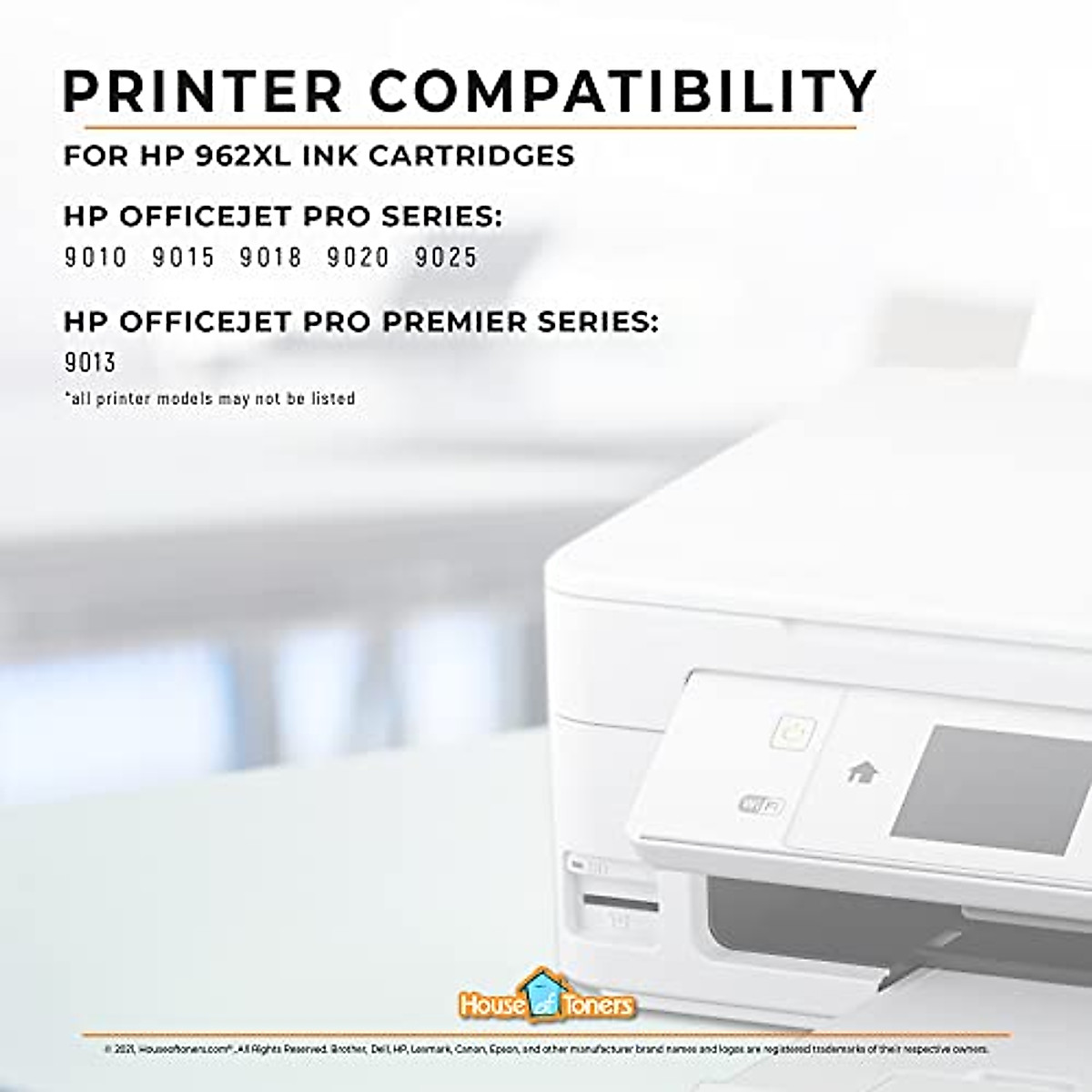 Houseoftoners Remanufactured Ink Cartridge Replacement for HP 962XL 962 XL for OfficeJet Pro 9025 9020 9018 9015 9010 (1C/1M/1Y, 3PK)