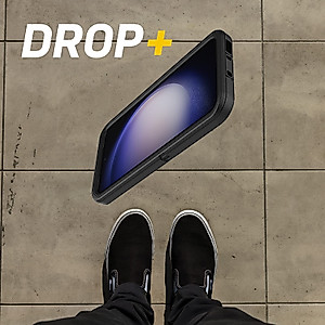 OtterBox Galaxy S23+ Defender Series Case - Single Unit Ships in Polybag, Ideal for Business Customers - BLACK, rugged & durable, with port protection, includes holster clip kickstand