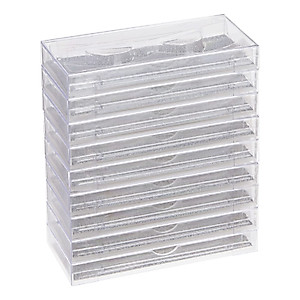 Stockroom Plus 30-Pack Transparent Empty Eyelash Boxes for False Eyelashes, Lash Cases Empty Bulk Wholesale with Glitter Paper Card for Makeup Artists, Women (4.4 x 2 Inches, 0.55" Width)