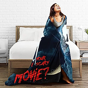 Medini Scream Horror Movie Blanket,Throw Blanket,Lightweight Soft Blankets, for Bed Couch Chair Travel Bedroom 60 inch X50 inch , Black