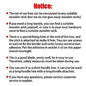 HRADHOL All-Steel Hardened Hollow Hoe,Garden Hoes for Weeding,Hollow Hoe for Gardening,Hoe Garden Tool,Garden Hoe for Backyard Weeding, Loosening, Farm Planting 2