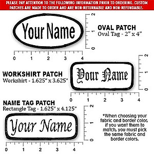 Name Patches Uniform or Work Shirt, Personalized, Embroidered New Styles New Fonts! Multiple Sizes to Choose from. Same Day Ship.