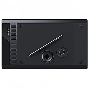 XPPen Star03 V2 Drawing Tablet Graphics Drawing Pen Tablet with 8192 Levels Pen Pressure Battery-Free Stylus Passive Pen Signature Board with 8 Hot Keys (Black)