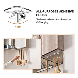 NileHome Adhesive Hooks for Hanging 12 Packs Heavy Duty Wall Hooks Reusable Removable Waterproof Bathroom Hooks Transparent Sticky Hooks for Kitchen Glass Door
