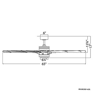 Wyndmill Smart Indoor and Outdoor 12-Blade Ceiling Fan 65in Matte Black/Barn Wood 3000K LED Light Kit and Remote Control works with Alexa and iOS or Android App