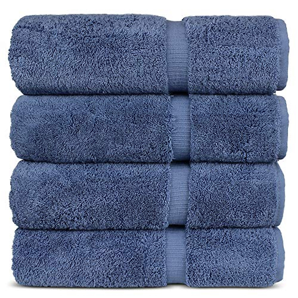 Chakir Turkish Linens 100% Cotton Premium Turkish Towels for Bathroom | 27'' x 54'' (4-Piece Bath Towels - Wedgewood)