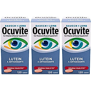 Ocuvite Nutrition For Eyes, Tabs By Bausch and Lomb 120'S ( pack of 3)