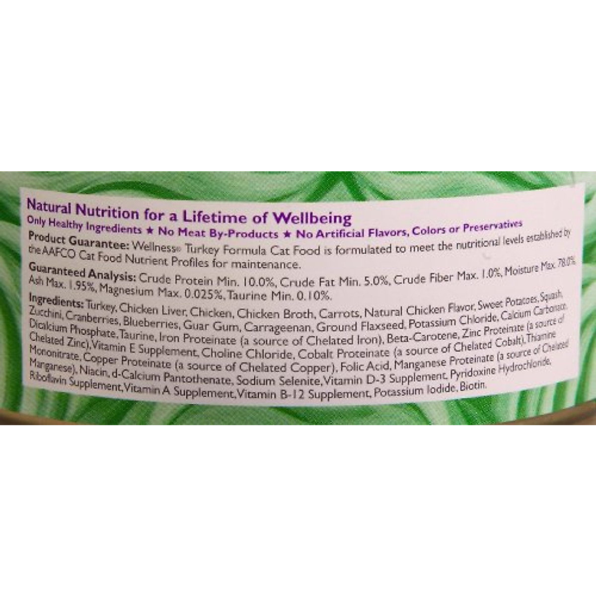 Wellness Natural Pet Food Complete Health Grain Free Wet Canned Cat Food, Turkey, 5.5 Ounce (Packaging may vary)