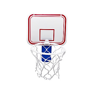 Silfrae Basketball Trash Can Mini Basketball Hoop Office Basketball Trash Can Basketball Goal for Garbage Can Office and Bed Room (Blue, 7.9 Inches * 6.3 Inches)