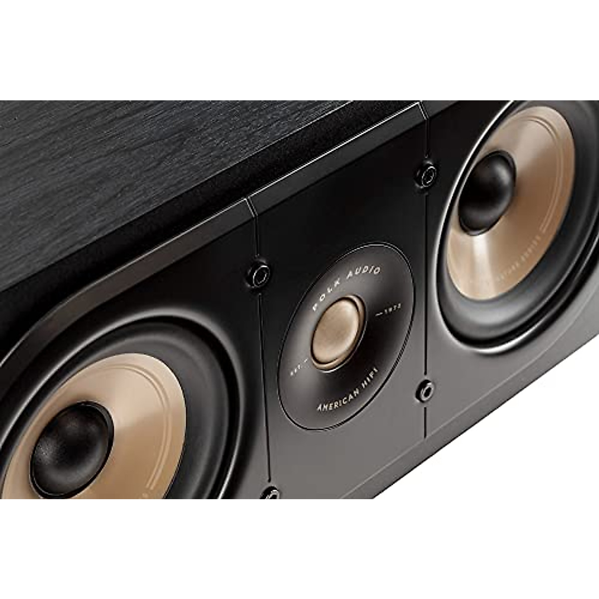 Polk Signature Elite ES30 Center Channel Speaker - Hi-Res Audio Certified and Dolby Atmos & DTS:X Compatible, 1" Tweeter & Two 5.25" Woofers, Dual Power Port for Effortless Bass, Stunning Black