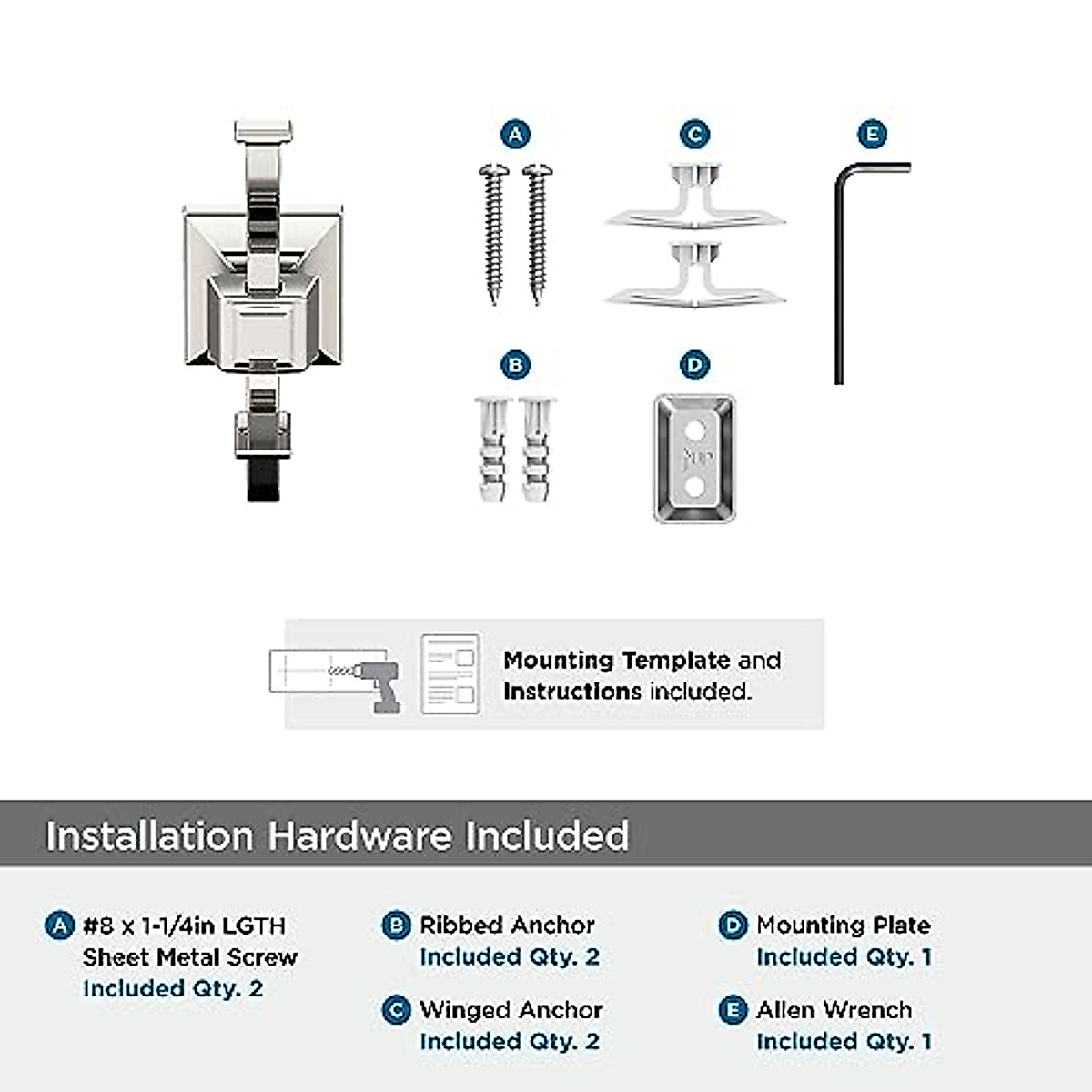 Amerock BH36020PN | Polished Nickel Single Robe Hook | 4-1/4 in. (108 mm) Length Towel Holder | Mulholland | Towel Hook for Bathroom | Bathroom Hardware | Bath Accessories