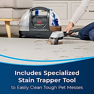 Bissell Little Green Pet Deluxe Portable Carpet Cleaner, 3353, Gray/Blue