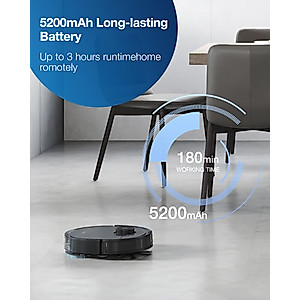 ECOVACS Deebot T8 AIVI Robot Vacuum Cleaner, Vacumming and Mopping in One-Go, Laser Mapping, Smart AI Object Recognition, On-Demand Live Video, Custom Clean, 3+ Hours of Runtime