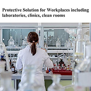 Cleaing [Pack of 10] Disposable Lab Coats for Adult, Medium, 2 Pockets with Knitted Collar and Cuffs