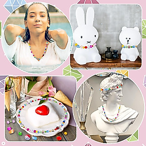 636pcs Glass Beads for Jewelry Making - Colorful Rainbow Craft Crystal Beads with Loose Beads Sparkly Beads Hole Drilled DIY for Bracelets Craft Earrings Marking