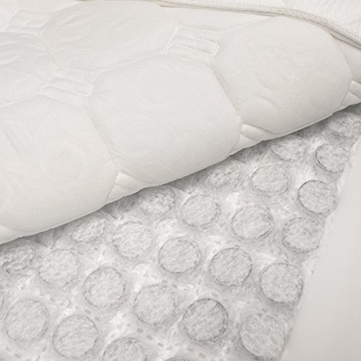 BioPEDIC Hybrid Micro Coil and Memory Foam Mattress Topper, Twin, White