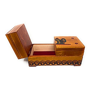 Traditional Handmade Polish Wooden Sewing Keepsake Box