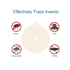 24 Pack Flea Trap Refill Discs for Bug Md Flea Trap, 5.4" Replacement Sticky Pads for Bugmd Termination Station Pest Trapper Flea Trap for Inside Your Home