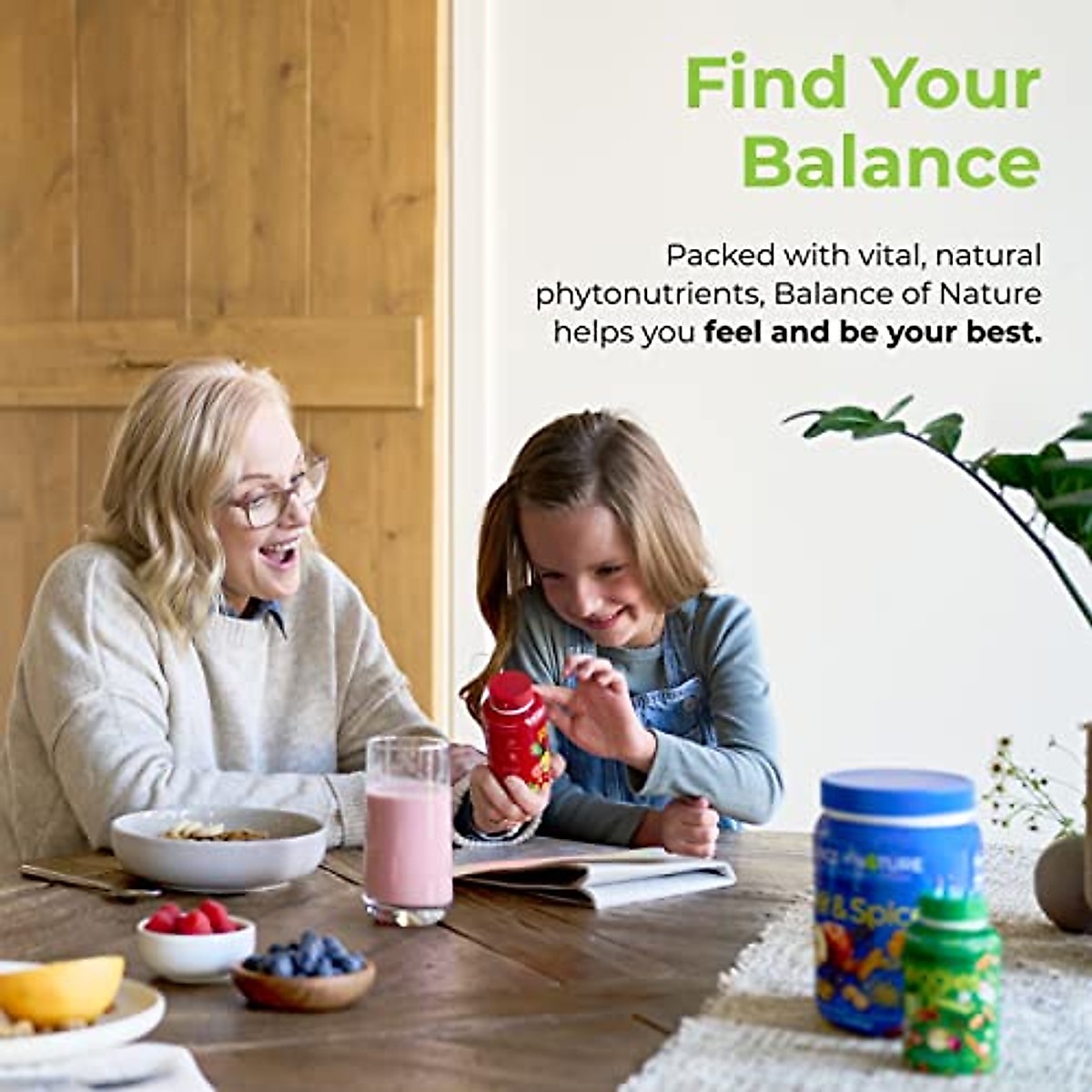 Balance of Nature Fruits and Veggies - Whole Food Supplement with Superfood Fruits and Vegetables for Women, Men, and Kids - 90 Fruit Capsules, 90 Veggie Capsules