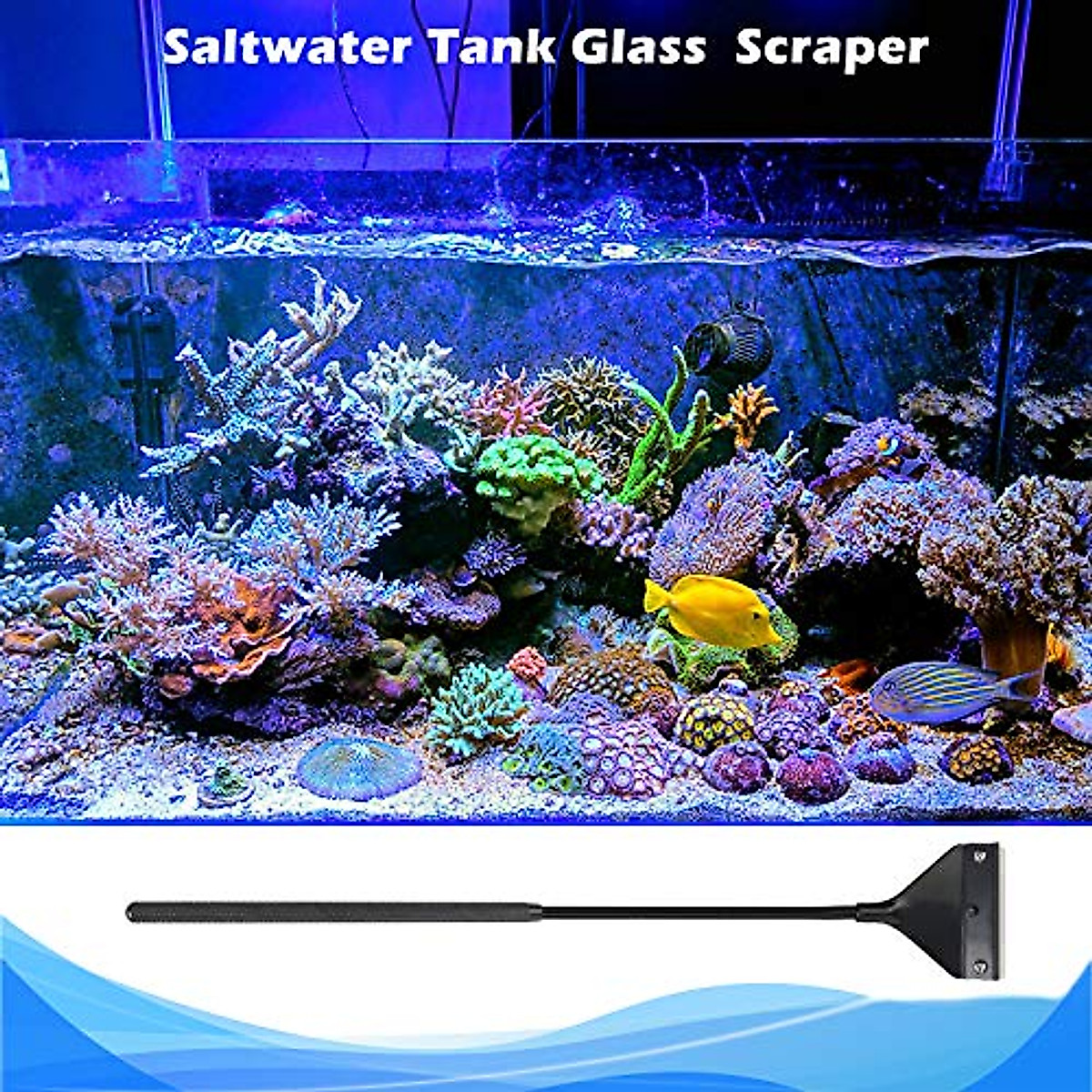 Pronetcus Algae Scraper for Glass Aquariums, Fish Tank Cleaner, Aquarium Algae Scrapers with 10 Stainless Steel Blades.