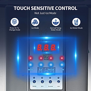 LOJOK Commercial Ice Maker Countertop, 12 Cubes Ready in 4 Mins, 175lbs in 24Hrs, Intelligent Sensing Ice Machine with RO Fiber Membrane Filter, 132lbs Nugget Ice Maker for Home, Kitchen, Office