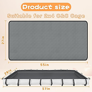 Guinea Pig Cage Liner for 2x4 C&C Cage, Waterproof Guinea Pig Cage Tarp with No Slip Pee Pad, Super Absorbent for Hamster Rabbit Small Pet